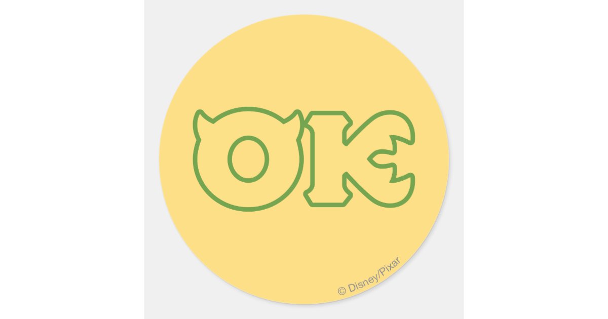 OK Logo Classic Round Sticker | Zazzle
