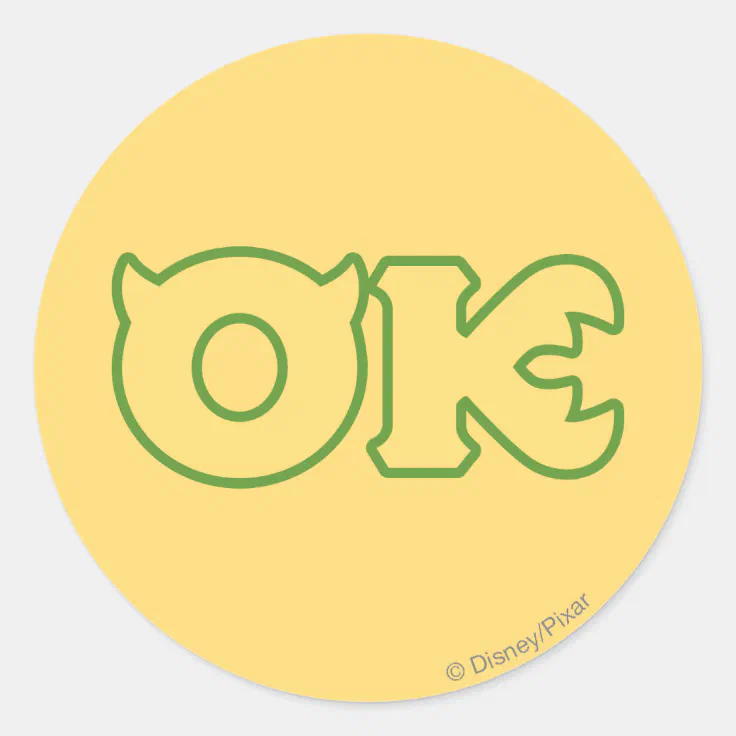 OK Logo Classic Round Sticker | Zazzle