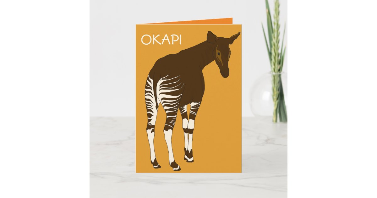 Okapi Greeting Card | Zazzle