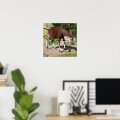 Okapi near pond poster | Zazzle