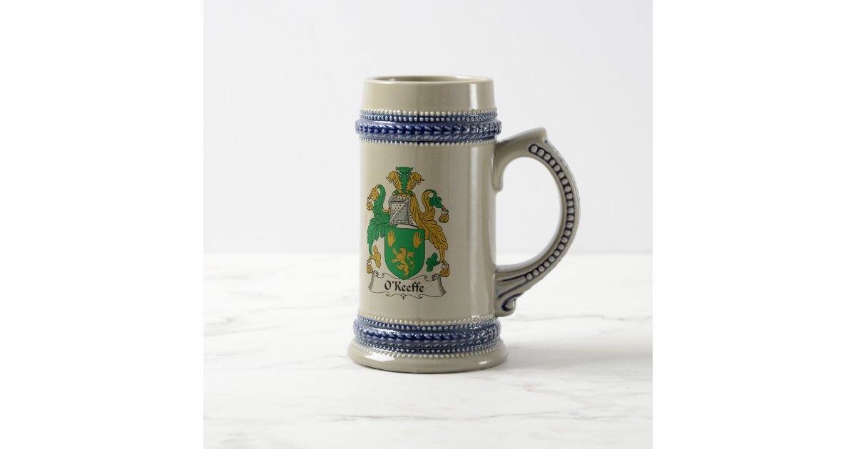 O'Keefe Family Crest Beer Stein | Zazzle
