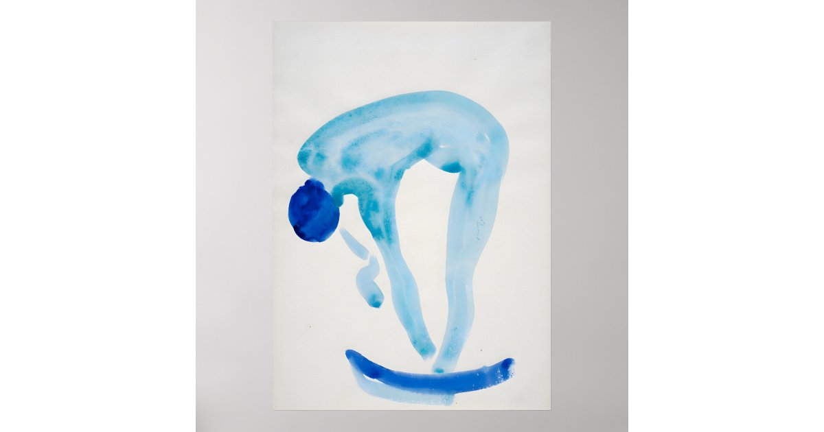 O'Keeffe - Blue Series - Abstract Poster | Zazzle