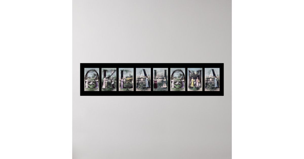 OKLAHOMA Alphabet Letter Name Art Poster | Zazzle