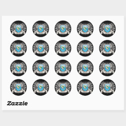 Oklahoma Crest Classic Round Sticker | Zazzle