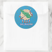 OKLAHOMA FLAG CLASSIC ROUND STICKER | Zazzle