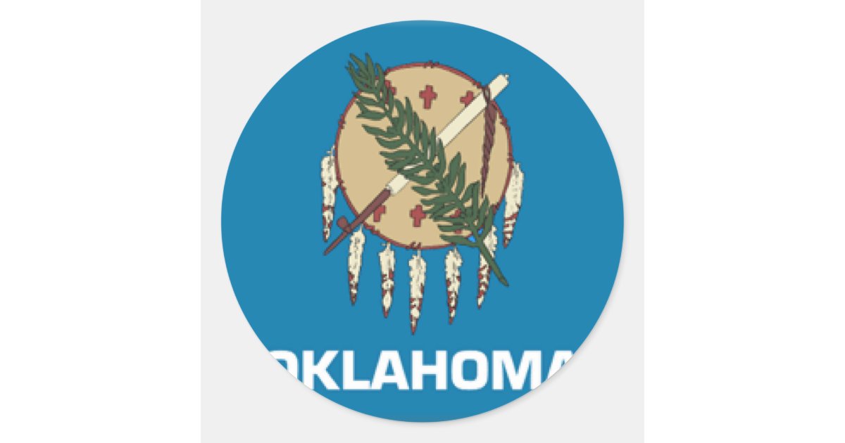 Oklahoma Flag Classic Round Sticker | Zazzle