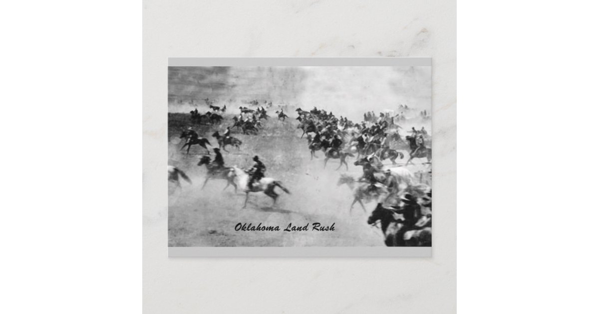 Oklahoma Land Rush Postcard | Zazzle