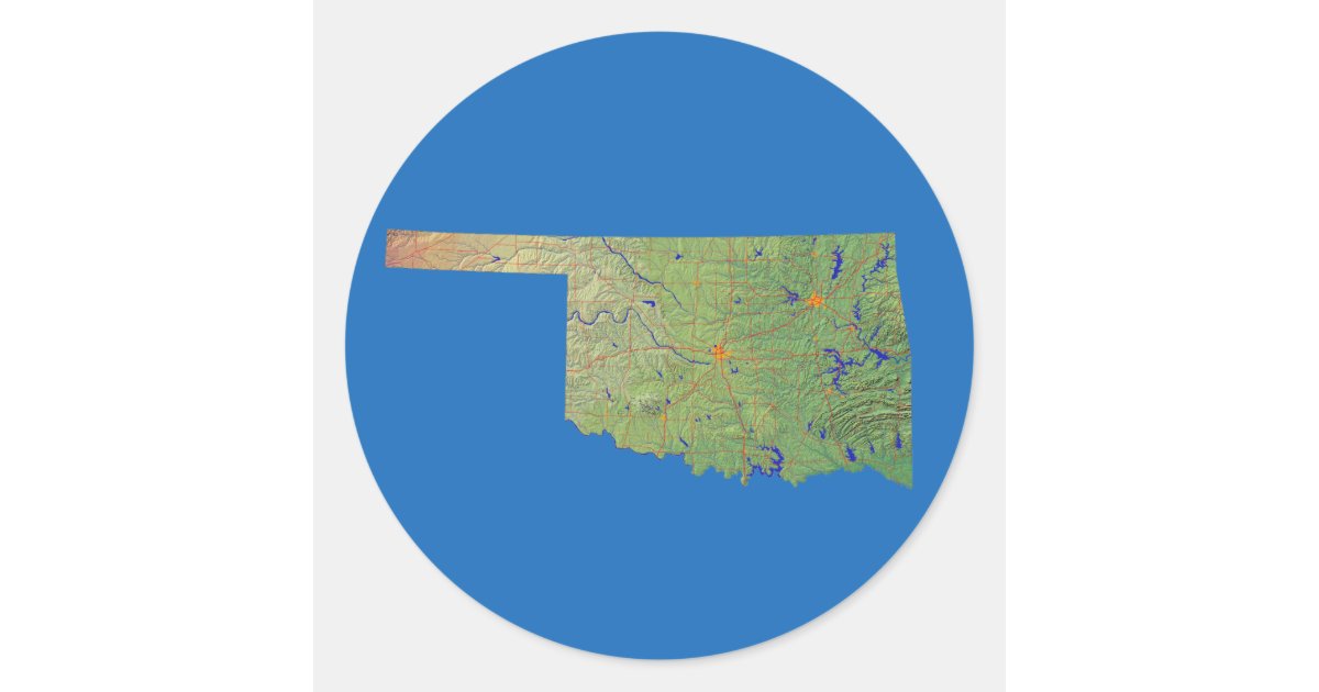 Oklahoma Map Sticker | Zazzle
