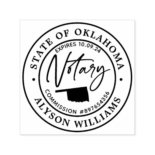 Oklahoma Modern Notary Public Self-inking Stamp | Zazzle