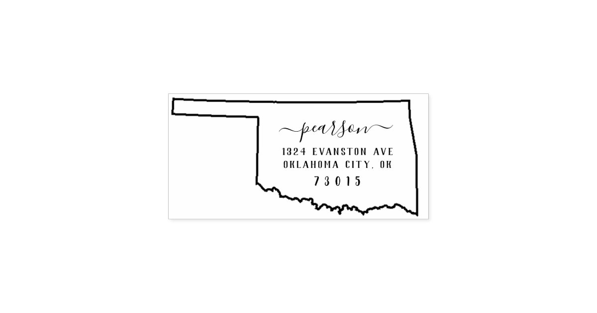 Oklahoma Return Address Stamp Self-Inking | Zazzle