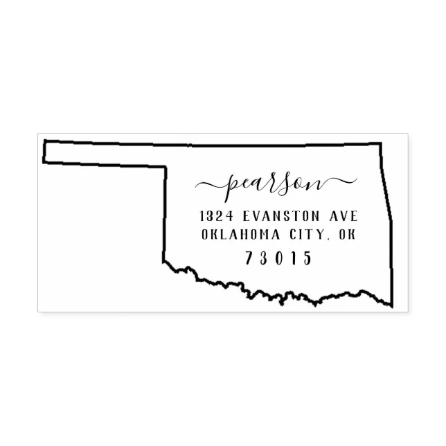 Oklahoma Return Address Stamp Self-Inking | Zazzle