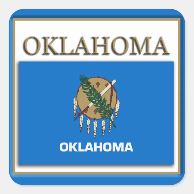 Oklahoma State Flag Design Sticker | Zazzle