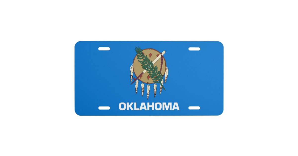 Oklahoma State Flag License Plate | Zazzle