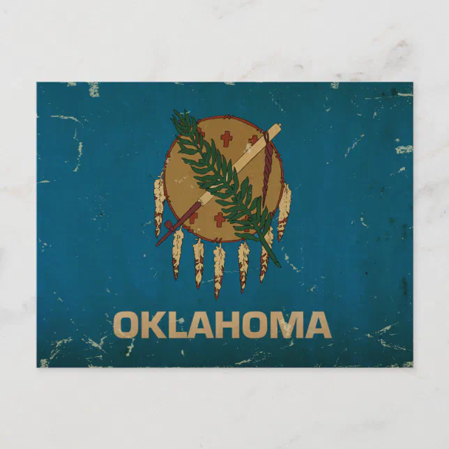 Oklahoma State Flag VINTAGE.png Postcard | Zazzle