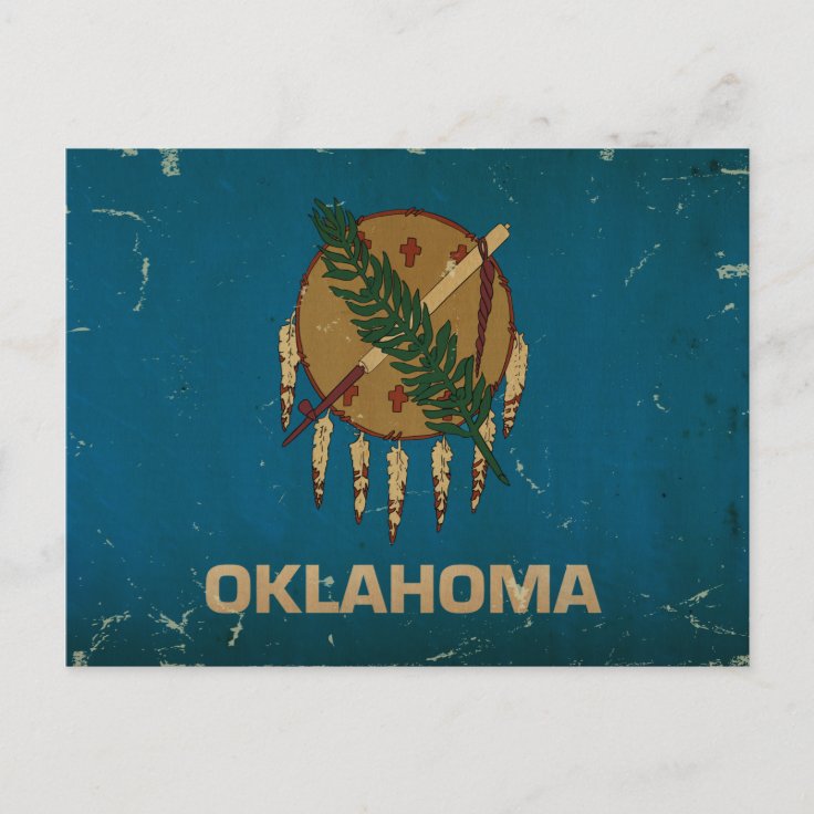 Oklahoma State Flag VINTAGE.png Postcard | Zazzle