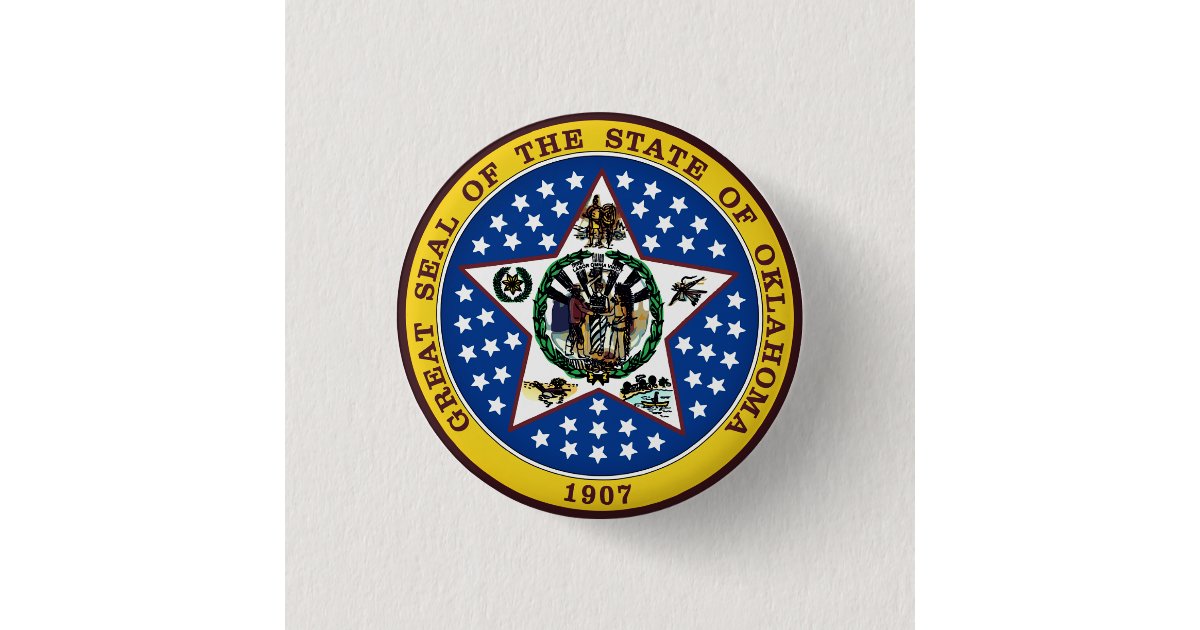 Oklahoma State Seal Button | Zazzle