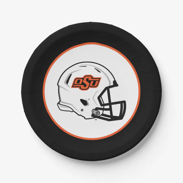 Oklahoma State University | OSU Football Helmet Paper Plates | Zazzle