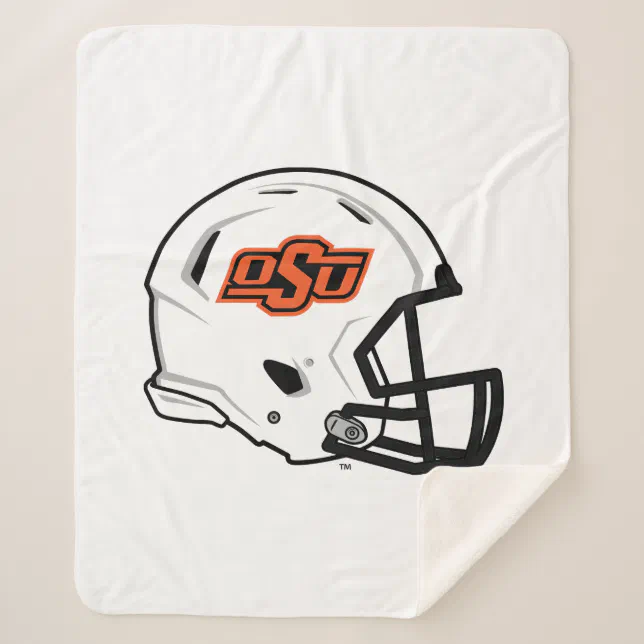 Oklahoma State University | OSU Football Helmet Sherpa Blanket | Zazzle