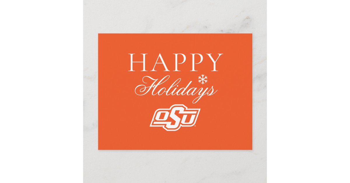 Oklahoma State University | OSU Logo Holiday Postcard | Zazzle