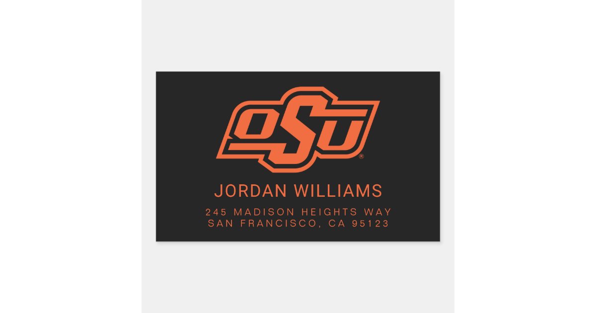 Oklahoma State University | OSU Logo Rectangular Sticker | Zazzle