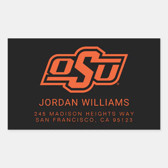 Oklahoma State University | OSU Logo Rectangular Sticker | Zazzle