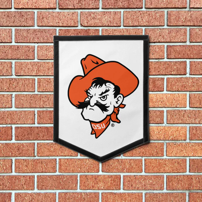 Oklahoma State University | Pistol Pete Face Pennant | Zazzle