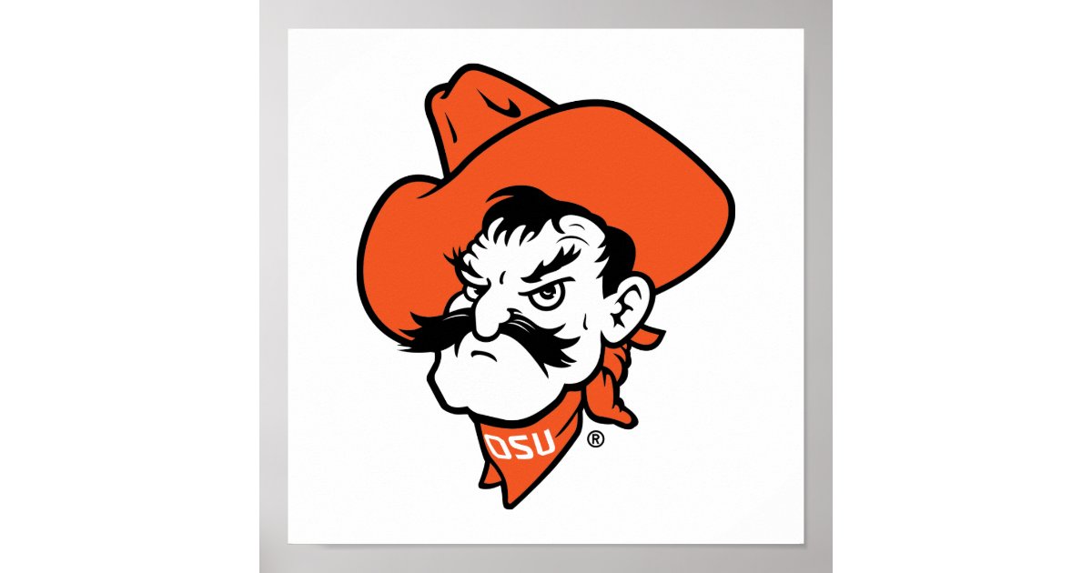 Oklahoma State University | Pistol Pete Face Poster | Zazzle