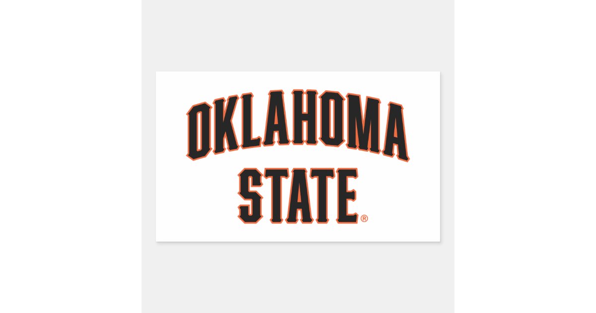 Oklahoma State | Wordmark Rectangular Sticker | Zazzle