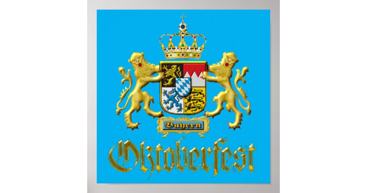 Oktoberfest Bavarian Crest Poster | Zazzle