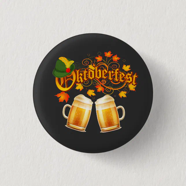 Oktoberfest Beer Button | Zazzle