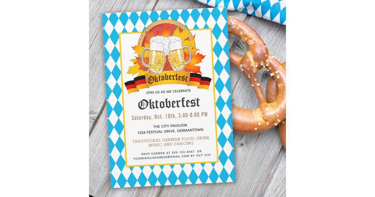 Oktoberfest Beer Festival Party Invitation | Zazzle