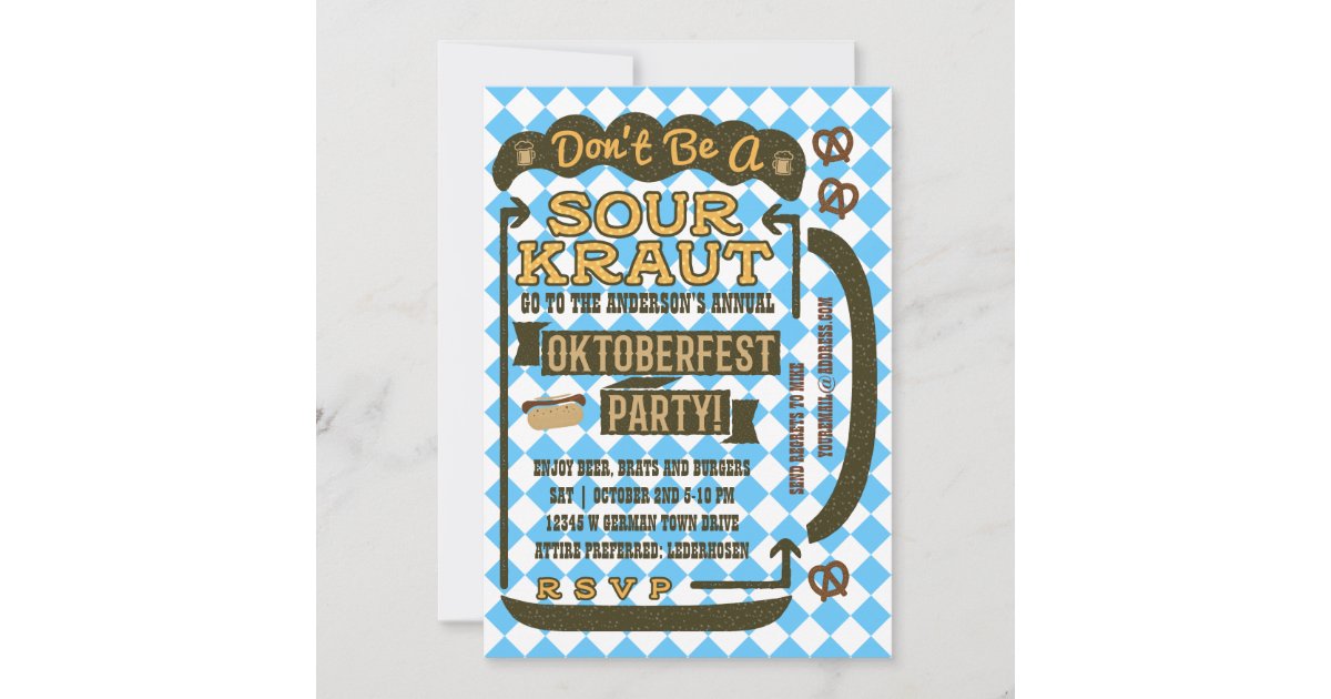 Oktoberfest Beer Funny October Drinking Party Invitation | Zazzle