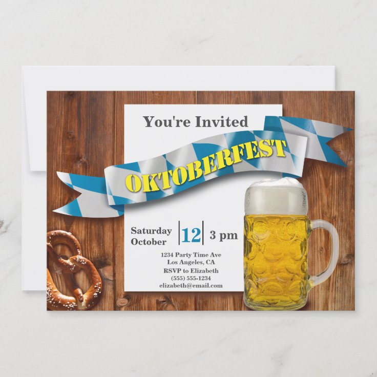 Oktoberfest German Beer Festival Party Invitation | Zazzle