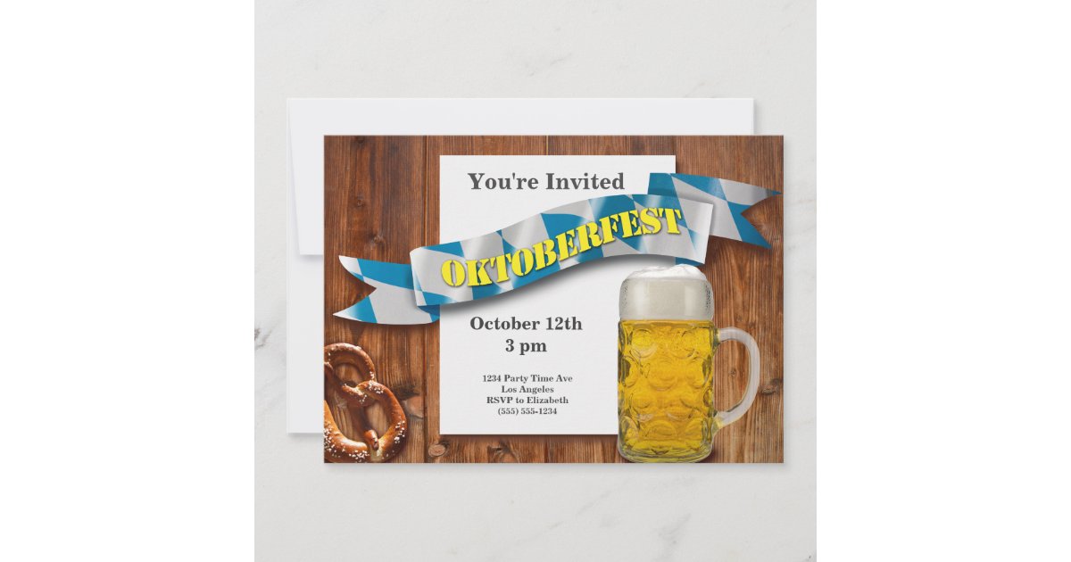 Oktoberfest German Beer Festival Party Invitation | Zazzle
