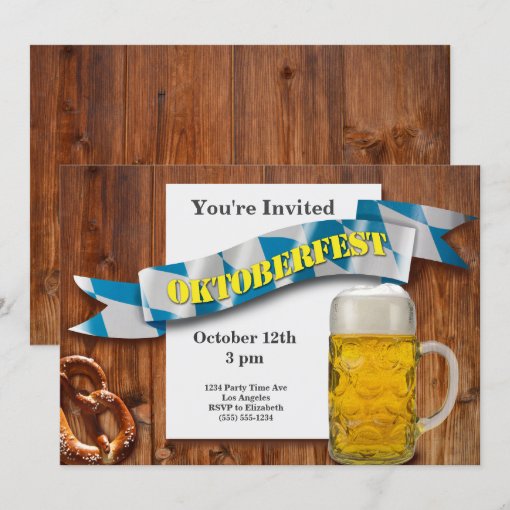 Oktoberfest German Beer Festival Party Invitation | Zazzle