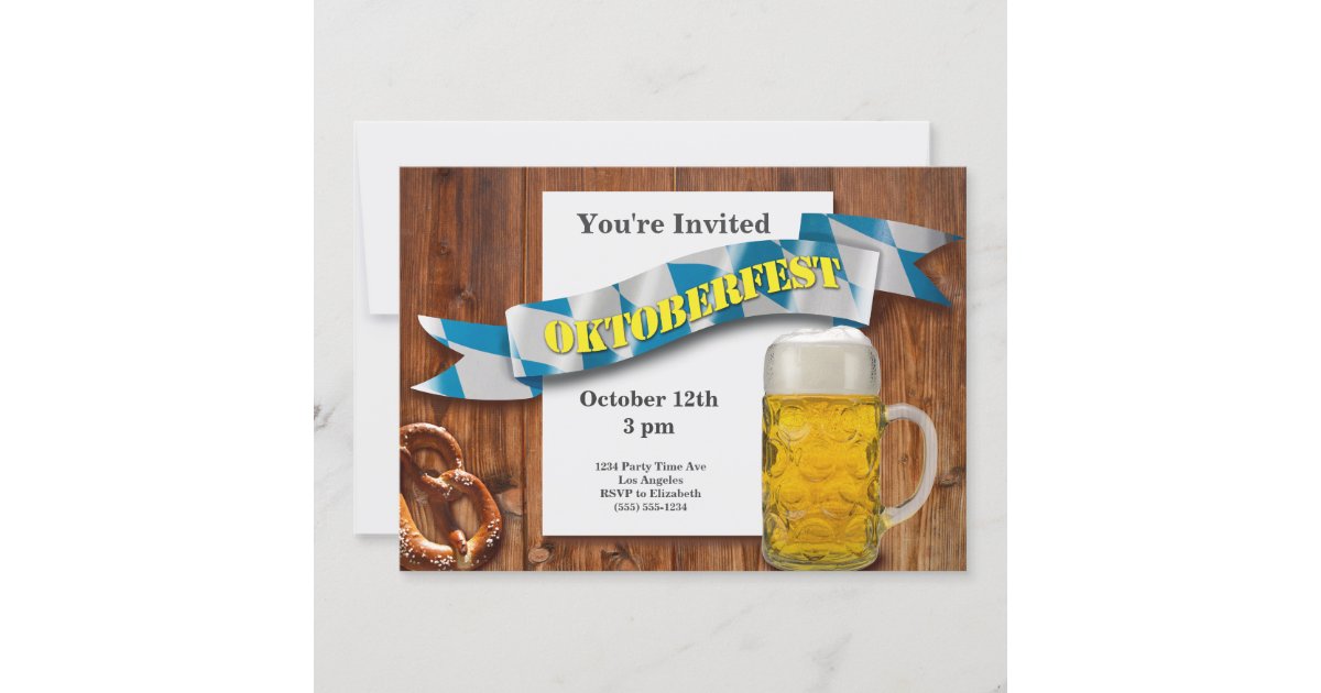 Oktoberfest German Beer Festival Party Invitation | Zazzle