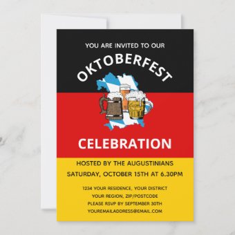 OKTOBERFEST German Beer Party Invitation | Zazzle