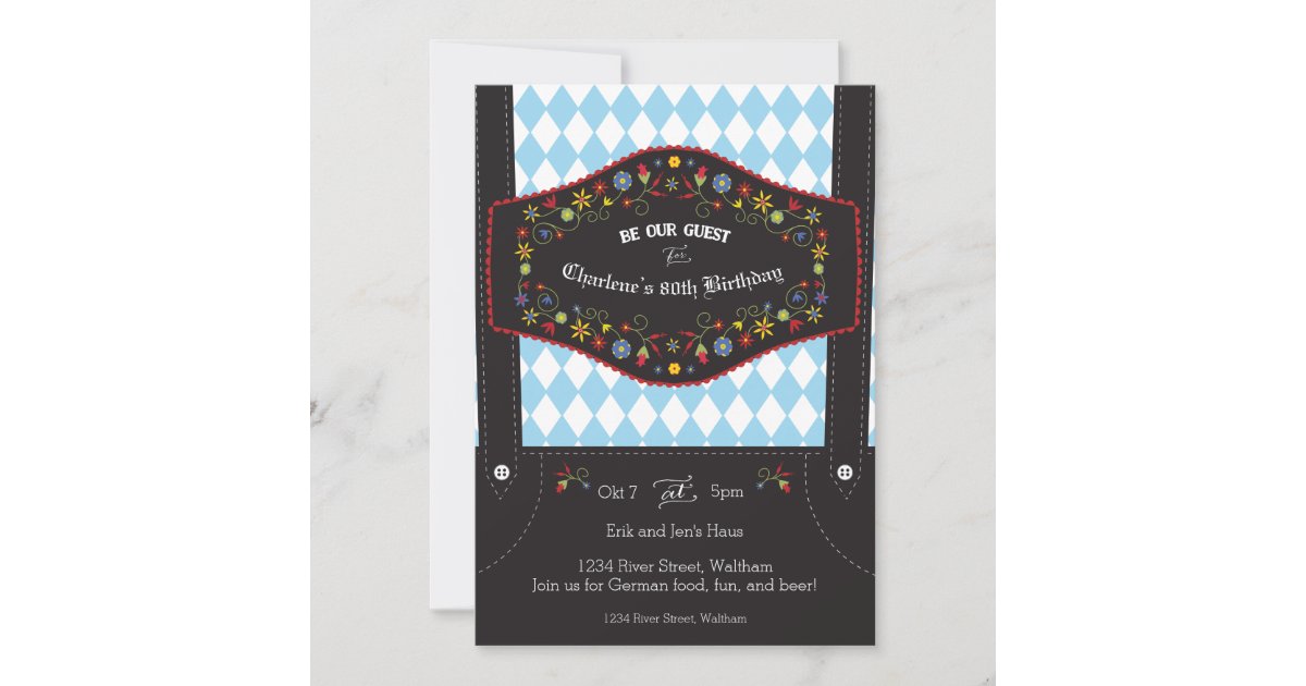Oktoberfest German Birthday Party Theme Invitation | Zazzle