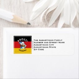 OKTOBERFEST | German Flag | Prost and Beers Label | Zazzle