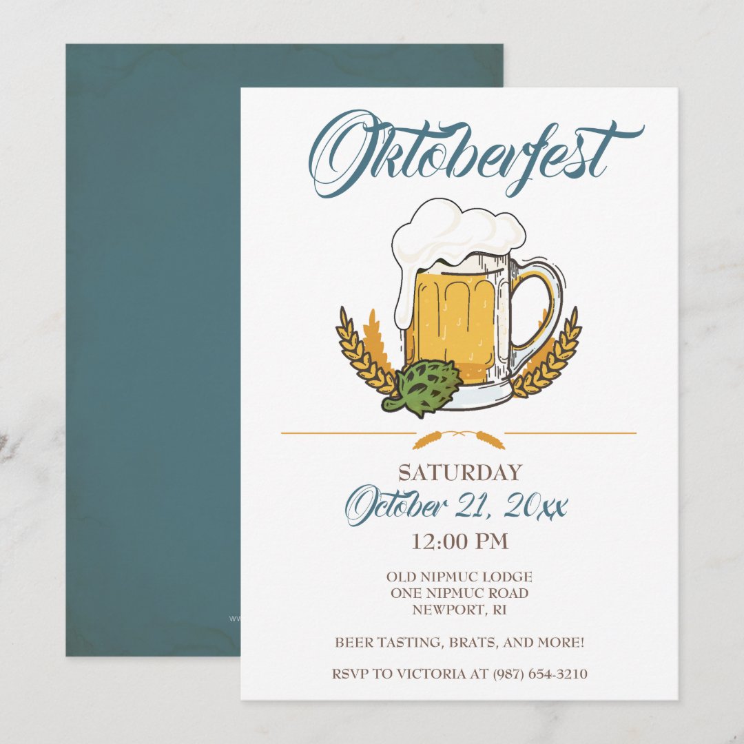 Oktoberfest Invitation, Beer Tasting Invite | Zazzle
