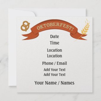 Oktoberfest - Octoberfest Invitation | Zazzle