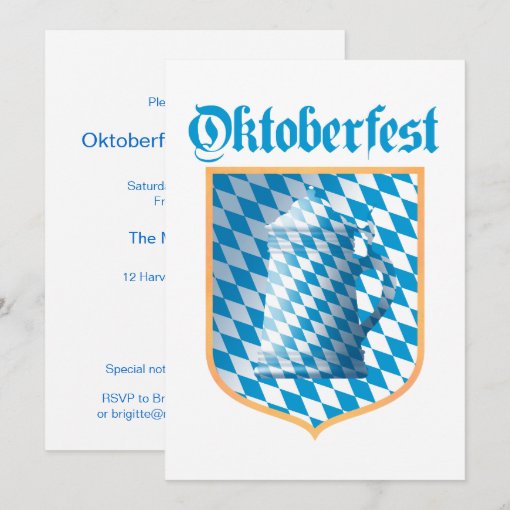 Oktoberfest Party, Bayern Colors Invitation | Zazzle
