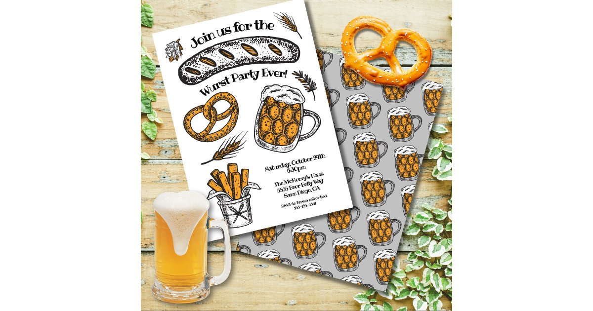 Oktoberfest Wurst Party Ever Invitation | Zazzle