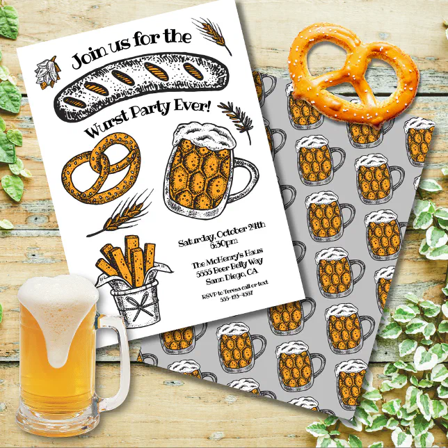 Oktoberfest Wurst Party Ever Invitation | Zazzle