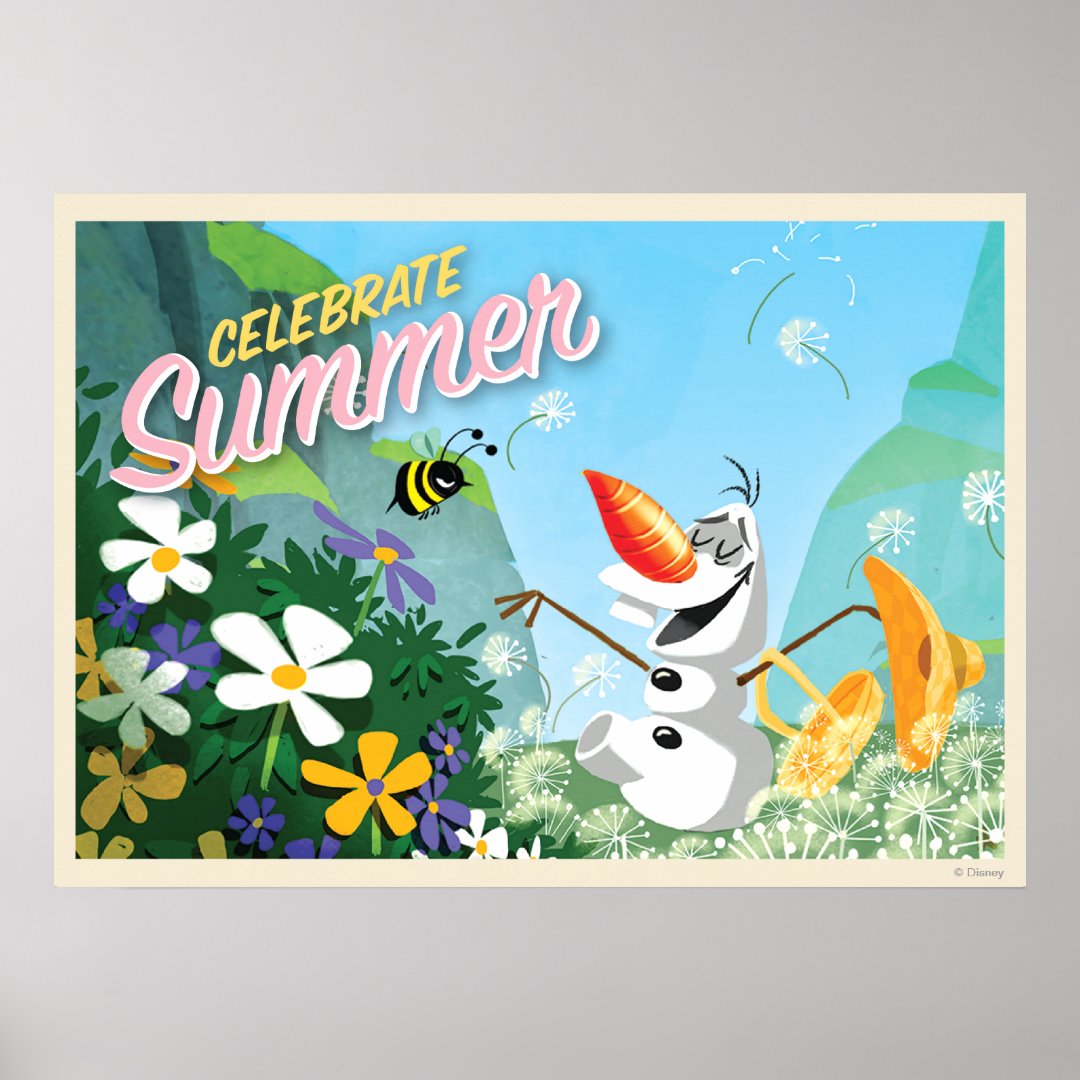 Olaf | Celebrate Summer Poster | Zazzle