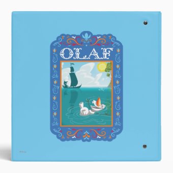 Olaf | Floating in the Water 3 Ring Binder | Zazzle