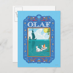 Olaf | Floating in the Water Postcard | Zazzle