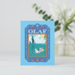 Olaf | Floating in the Water Postcard | Zazzle