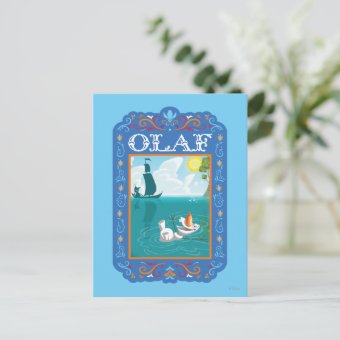 Olaf | Floating in the Water Postcard | Zazzle