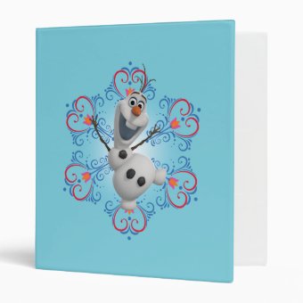 Olaf | Heart Frame 3 Ring Binder | Zazzle
